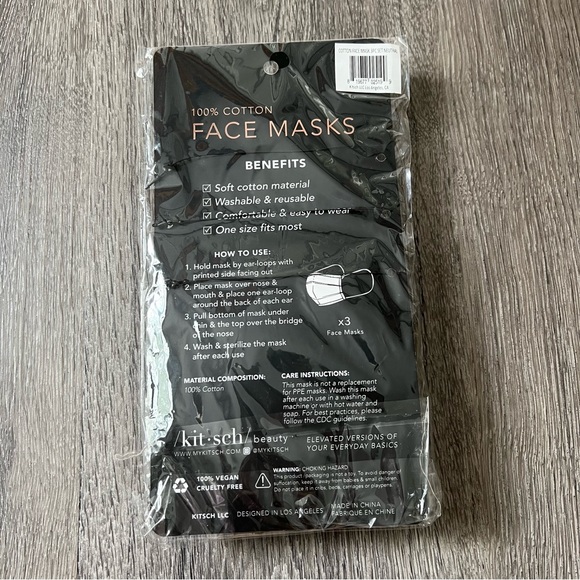 Kitsch | Accessories | Kitsch Neutral 0 Cotton Face Mask Set | Poshmark